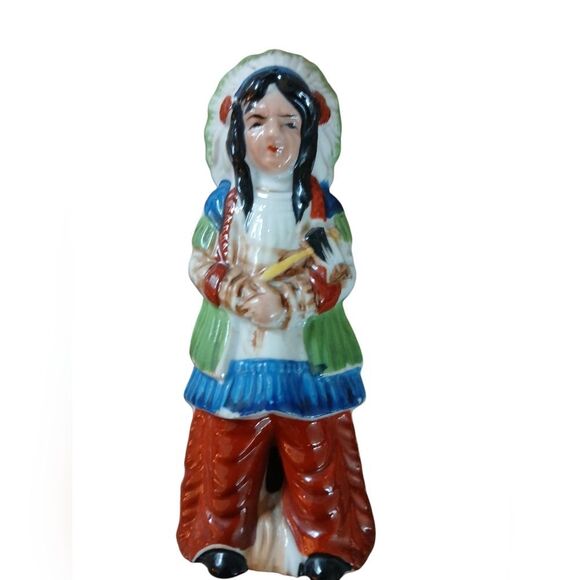 Vintage | Art | Vintageindian Chief Figurine Made In Japan Native ...